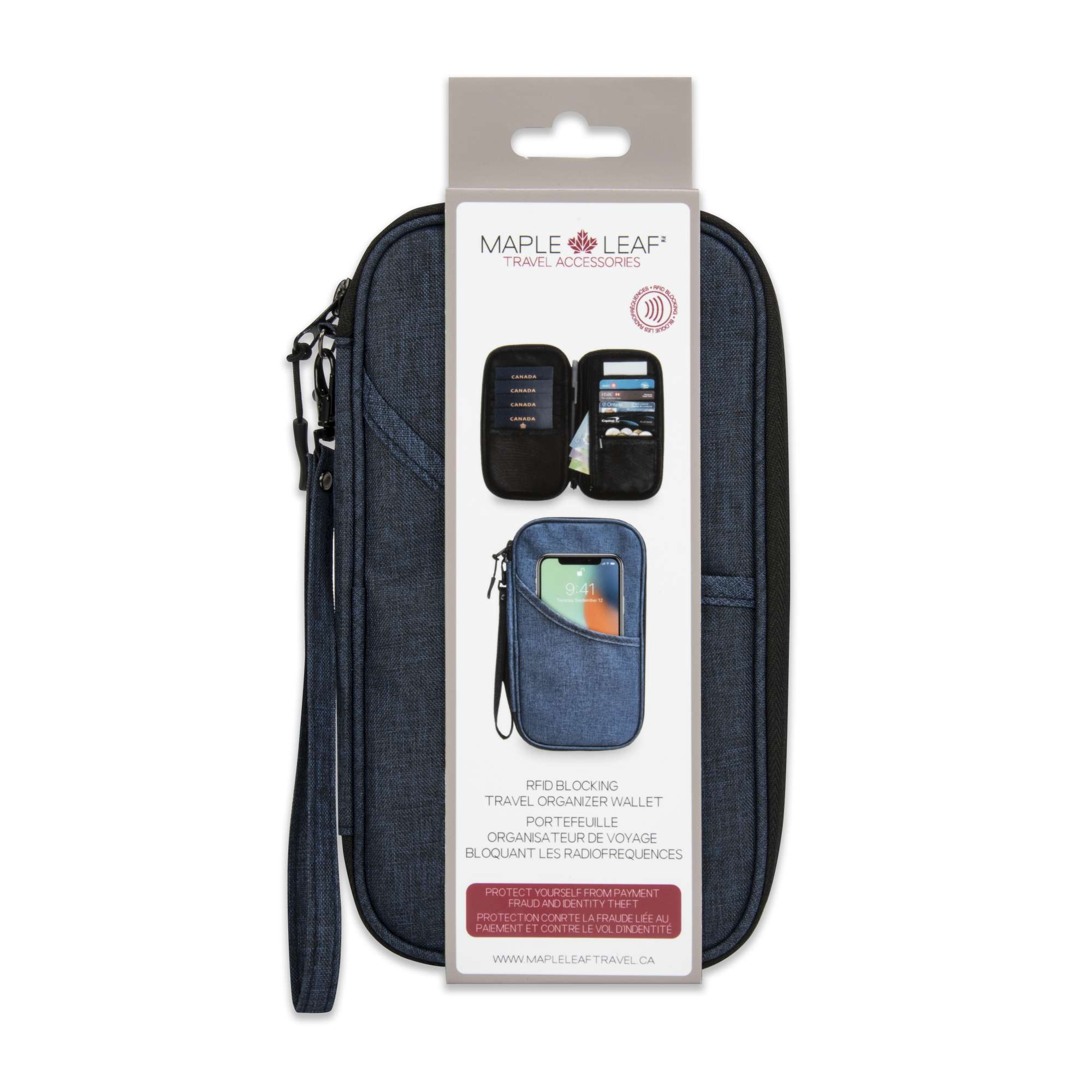 Maple Leaf Maple Leaf Rfid Blocking Travel Organizer Wallet – Maple ...