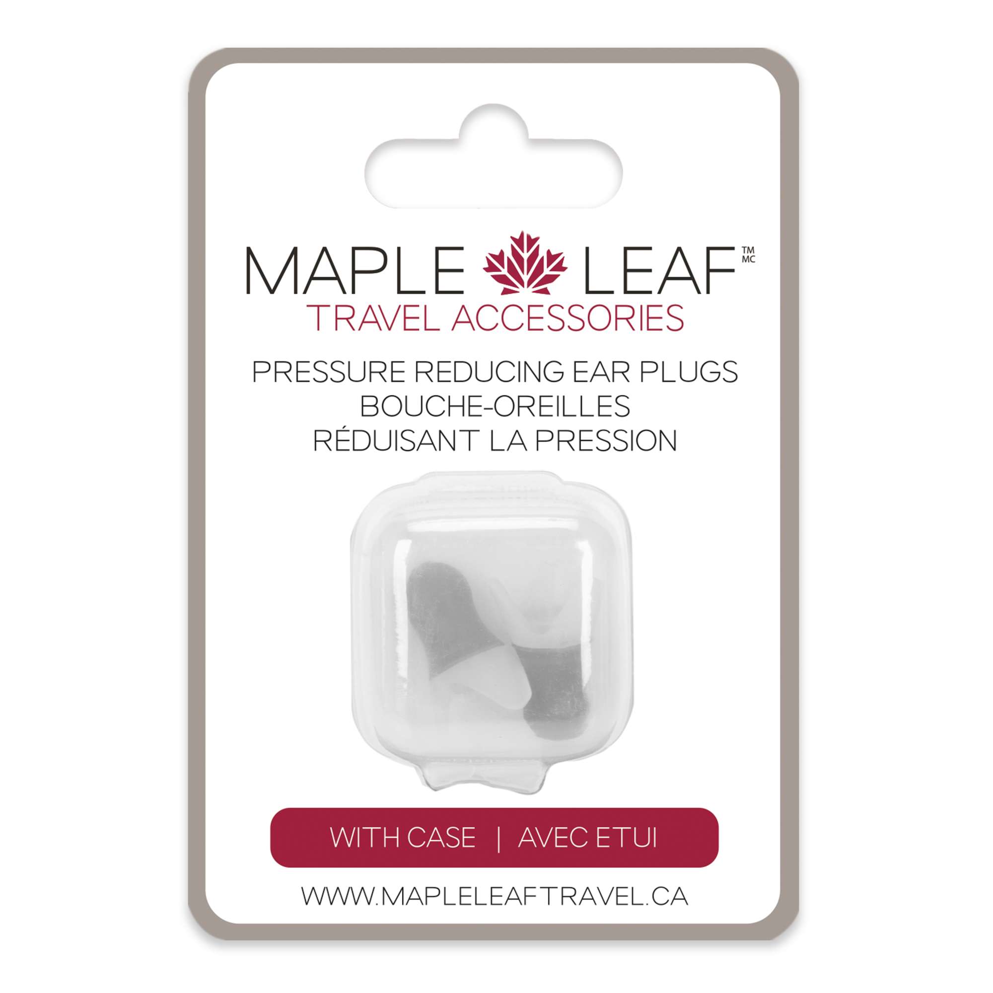 Maple Leaf Pressure Reducing Ear Plugs With Storage Case – Maple Leaf ...