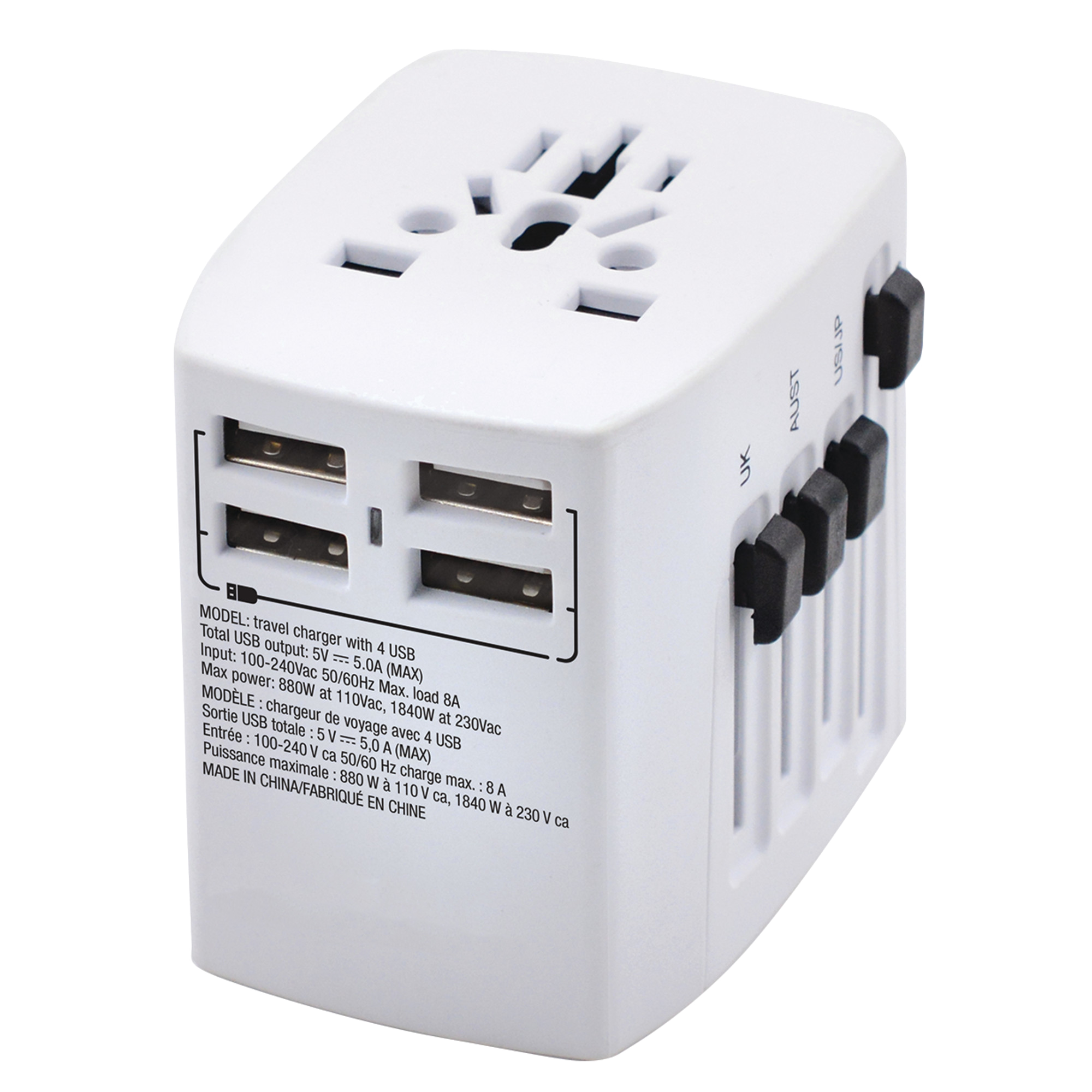 Maple Leaf Universal Travel Adaptor With 4 Usb Ports – Maple Leaf Travel