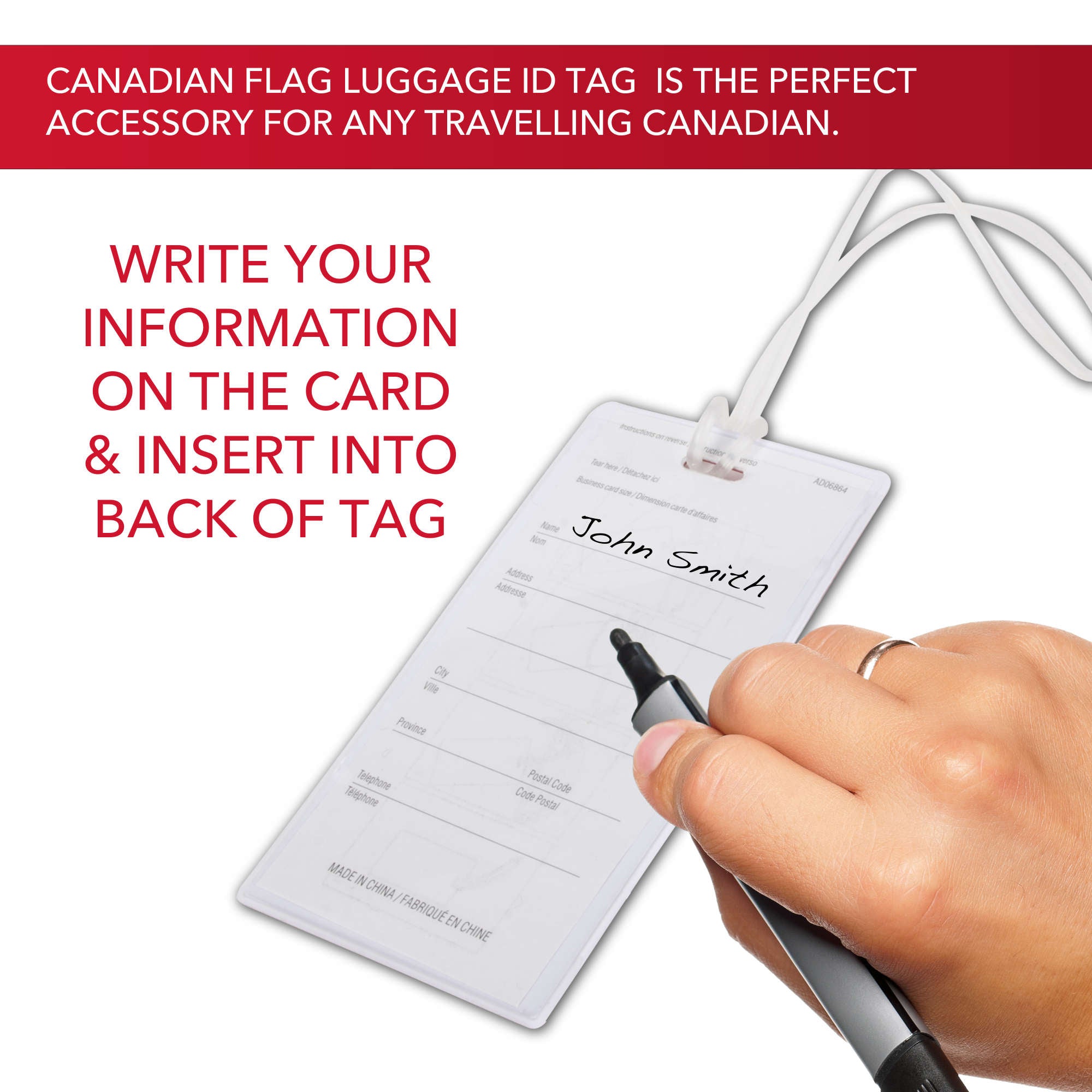 Maple Leaf Canadian Flag Luggage Id Tag – Maple Leaf Travel